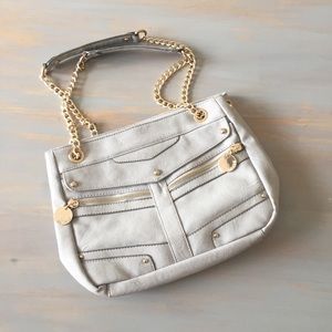 Rampage | Bags | Rampage Gray Handbag With Gold Chain Strap | Poshmark